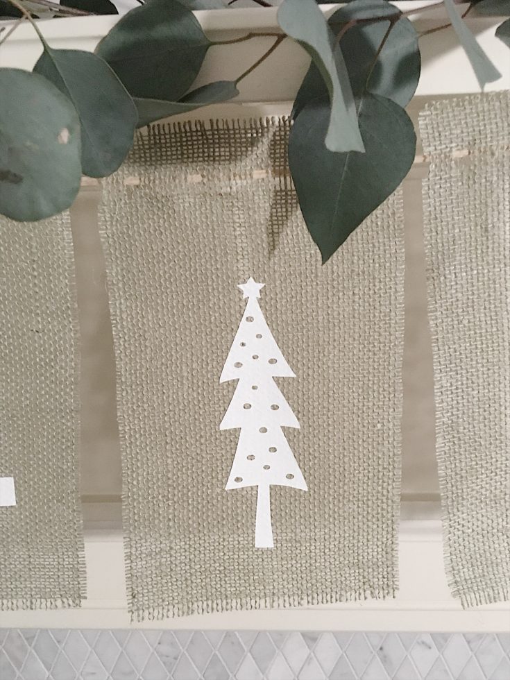 Burlap Christmas Tree Garland
