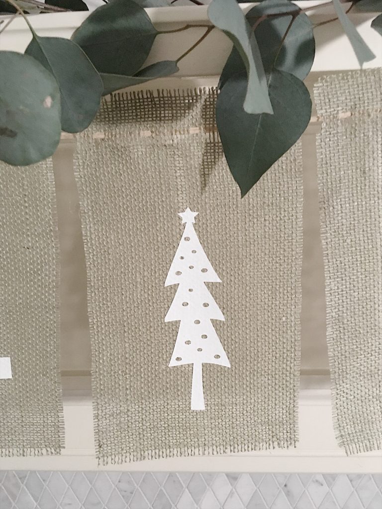 Burlap Christmas Tree Garland