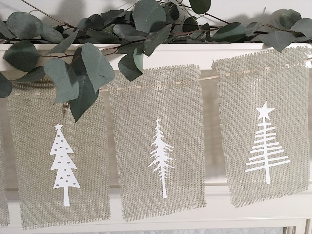 Burlap Christmas Tree Garland