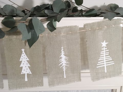 Burlap Christmas Tree Garland