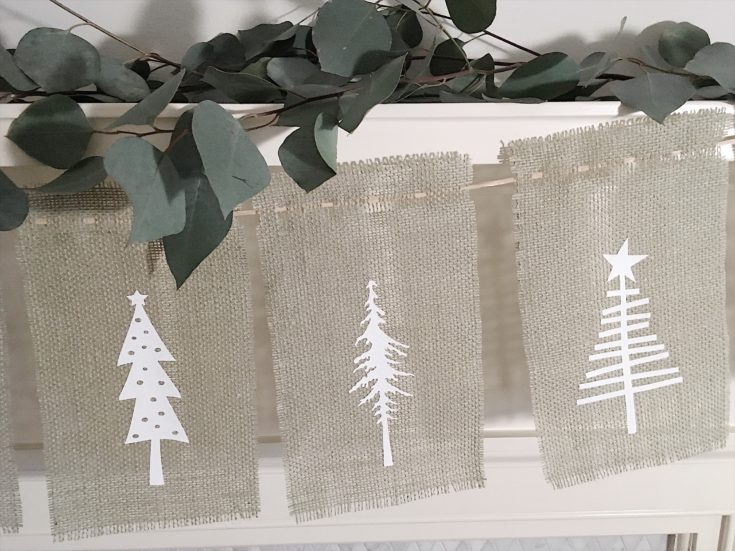 Burlap Christmas Tree Garland