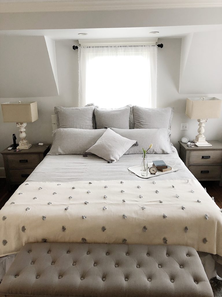 A master bedroom linen makeover
