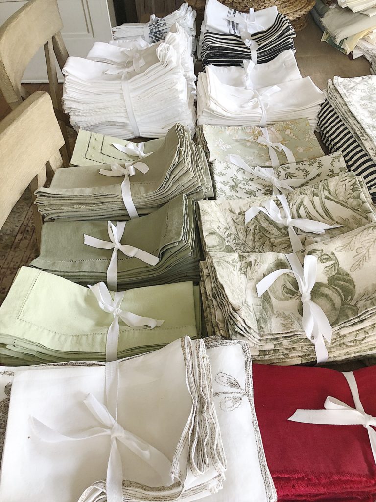 Organizing My Linen Collection - MY 100 YEAR OLD HOME