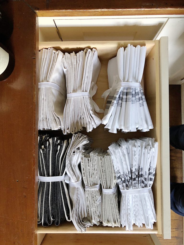 Organizing My Linen Collection - MY 100 YEAR OLD HOME