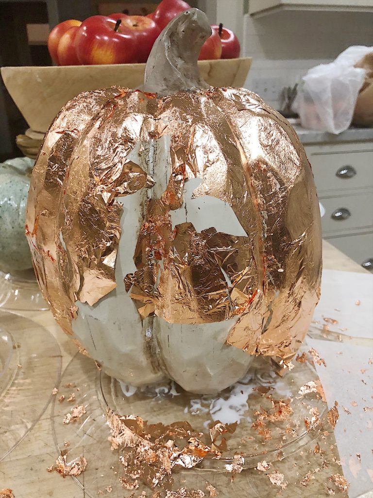 Pumpkin Crafts // How to Make Copper Leaf Pumpkins