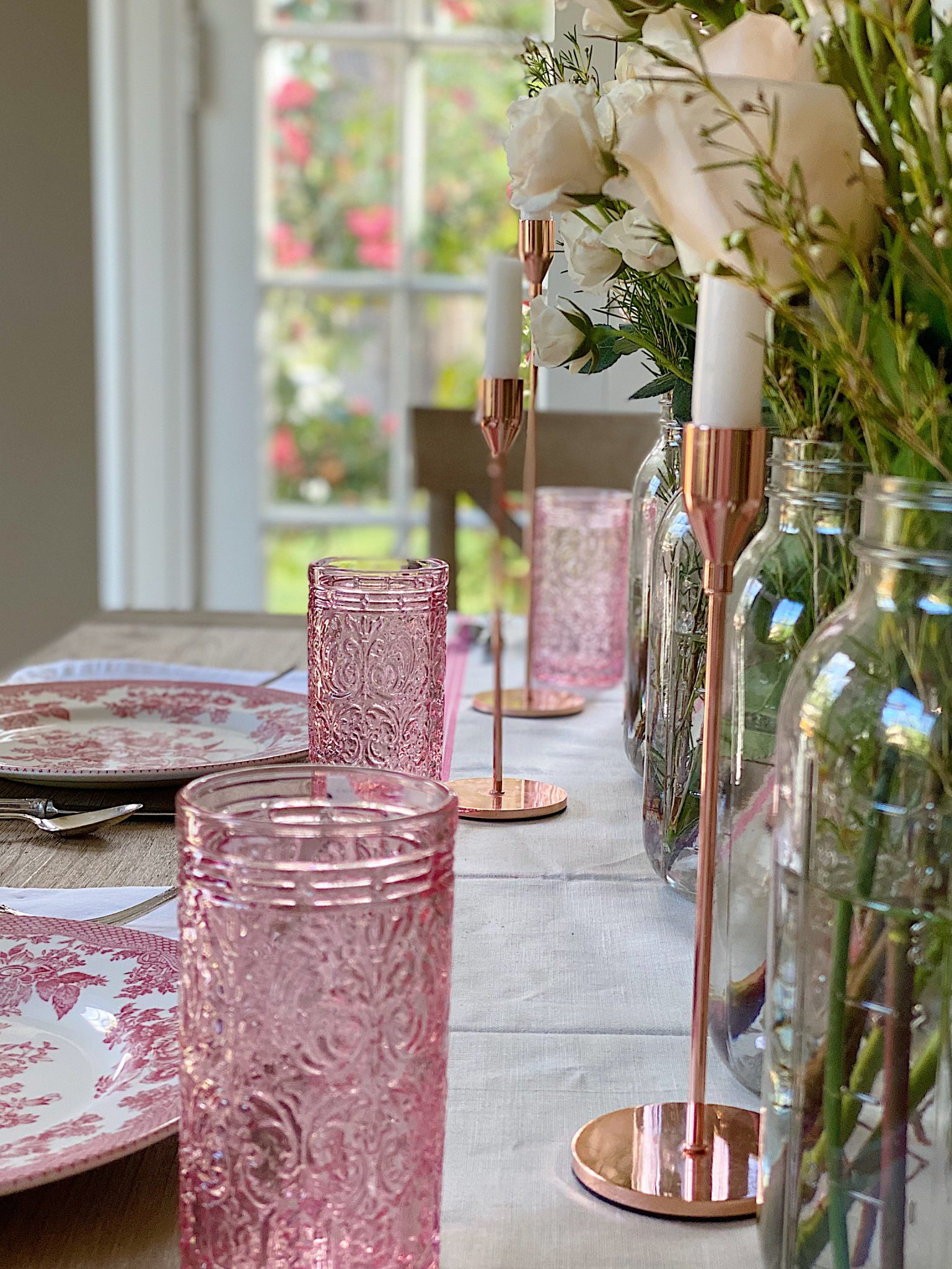 Why You Need Colored Glassware on Your Spring Table - MY 100 YEAR OLD HOME