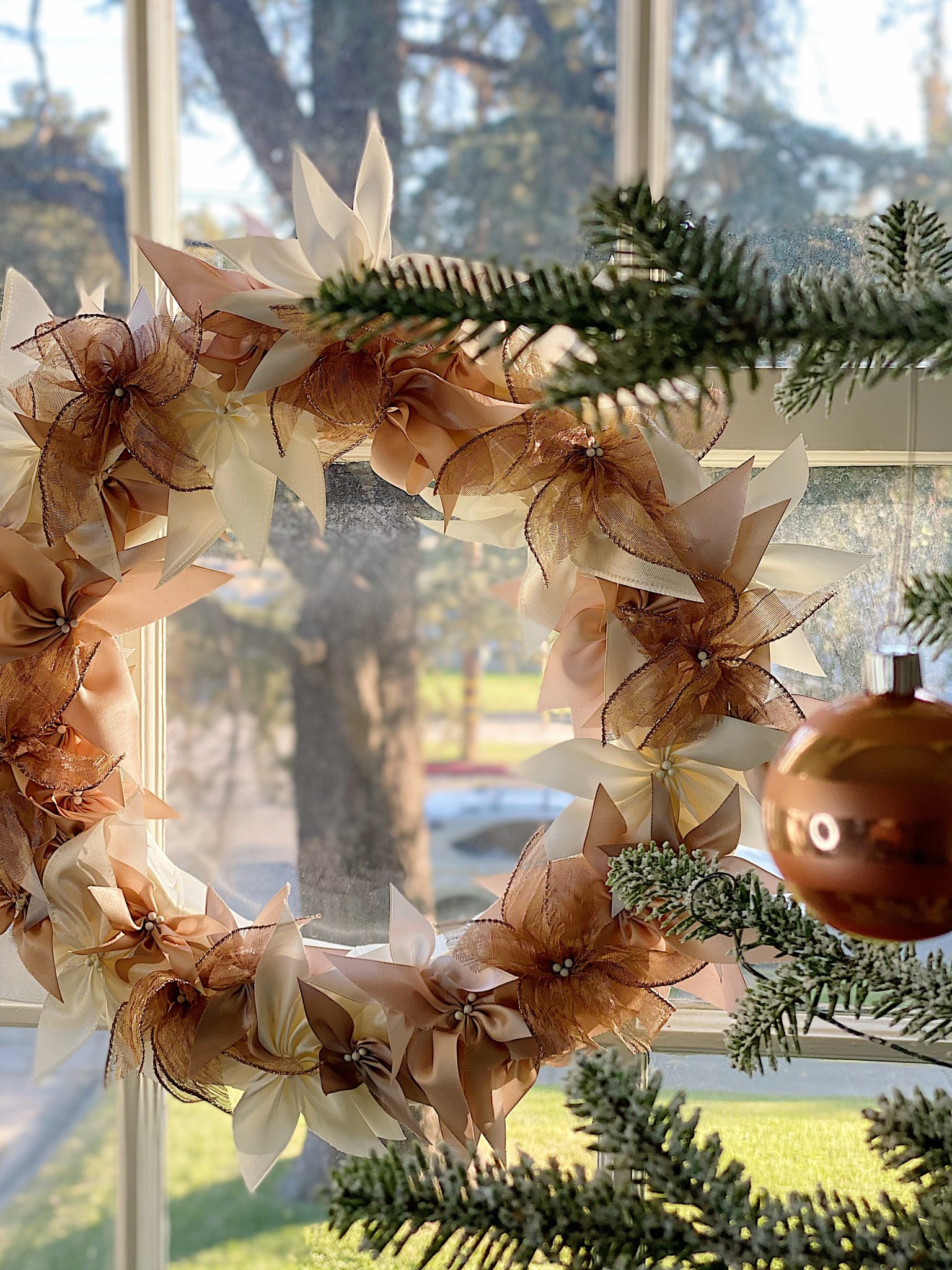 How to Make a Ribbon Wreath - MY 100 YEAR OLD HOME