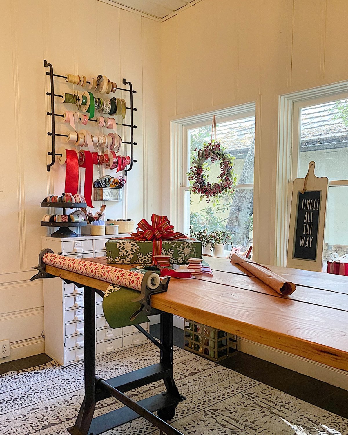 How to Organize Your Gift Wrapping Room - MY 100 YEAR OLD HOME