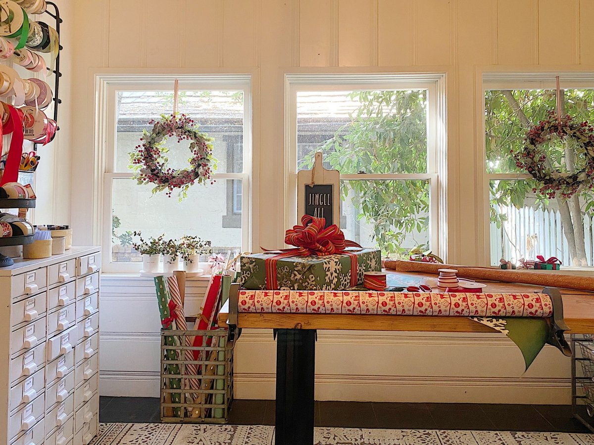 Gift Wrapping Ideas and Sunday Morning Coffee - MY 100 YEAR OLD HOME
