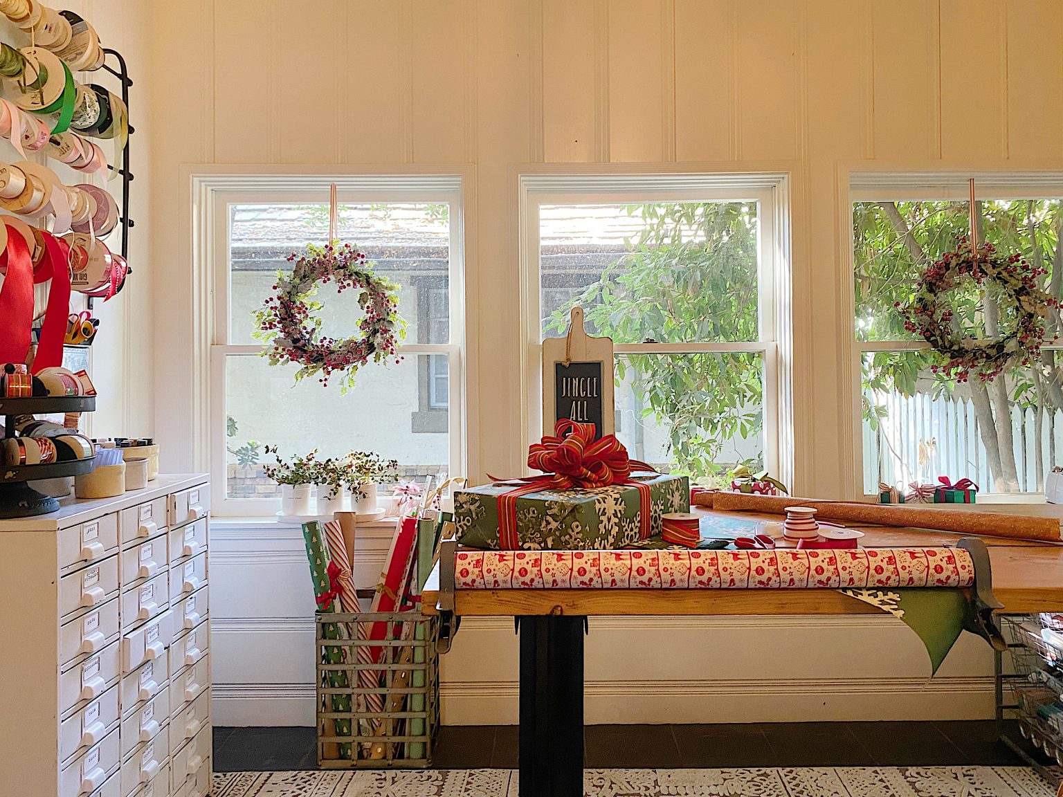 How to Organize Your Gift Wrapping Room - MY 100 YEAR OLD HOME