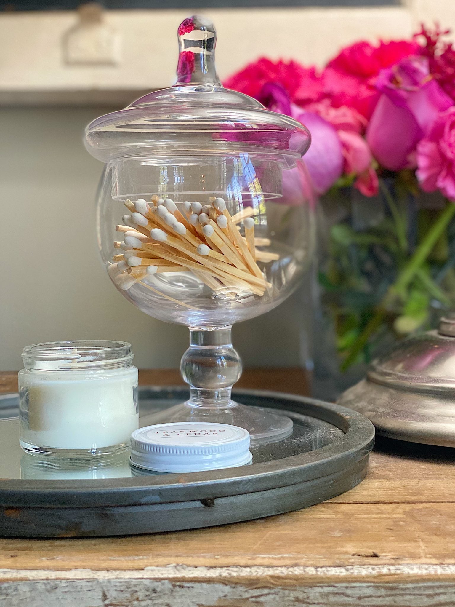 How to Decorate with Glass Apothecary Jars - MY 100 YEAR OLD HOME