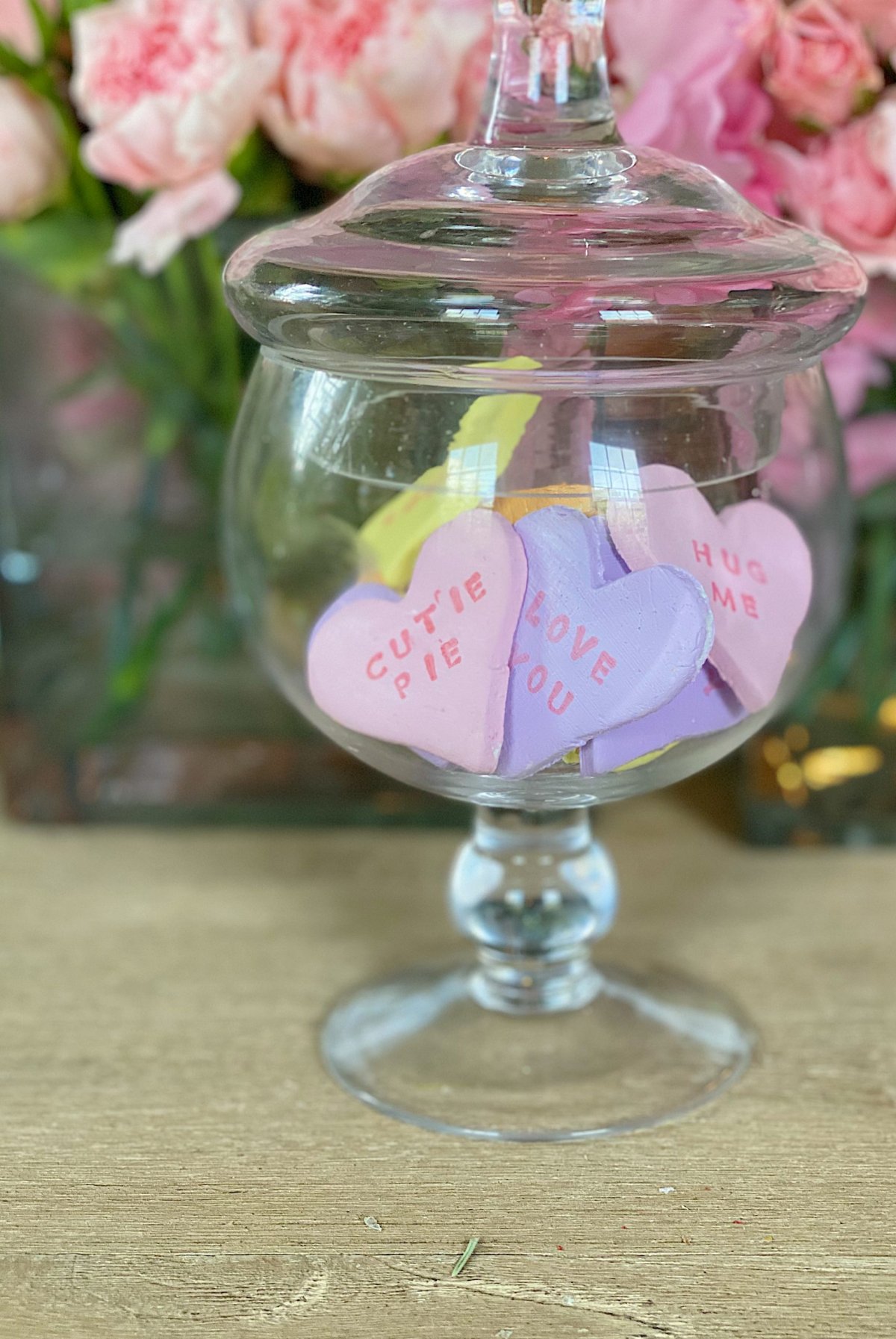 DIY Clay Valentine Conversation Hearts - MY 100 YEAR OLD HOME