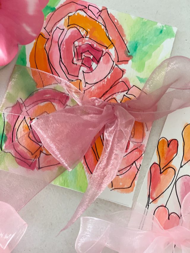 Paint Your Own Valentine's Day Cards DIY - MY 100 YEAR OLD HOME