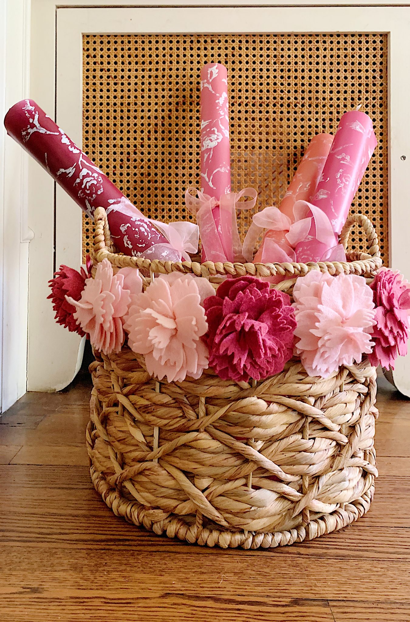 Spring Pink Wrapping Paper DIY - MY 100 YEAR OLD HOME