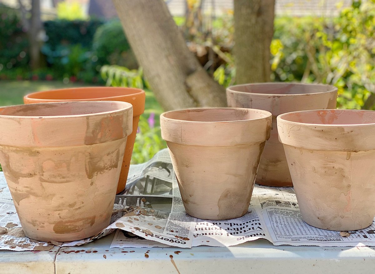 How to Make Vintage Garden Pots - MY 100 YEAR OLD HOME