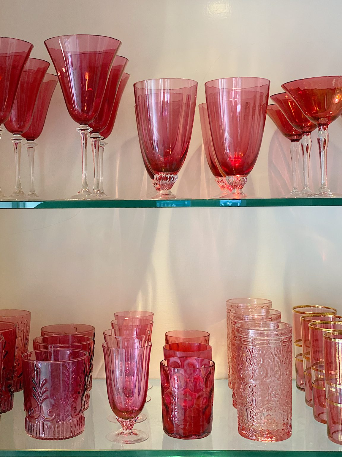 My Obsession with Cranberry Glass - MY 100 YEAR OLD HOME