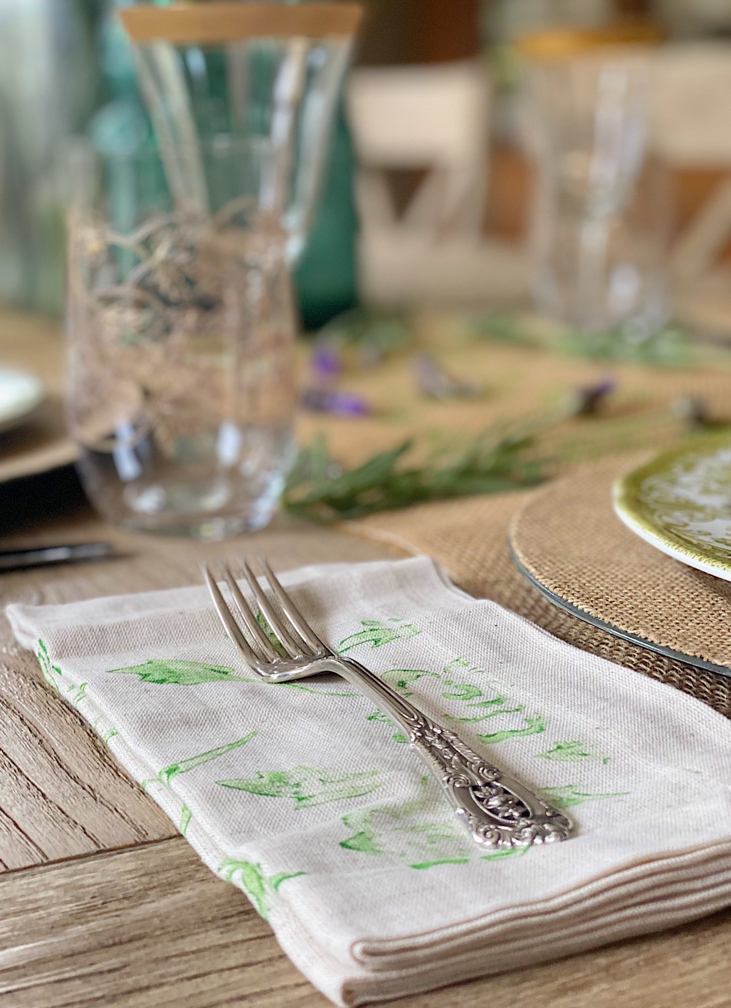 New Spring Crafts - Painted Napkins - MY 100 YEAR OLD HOME