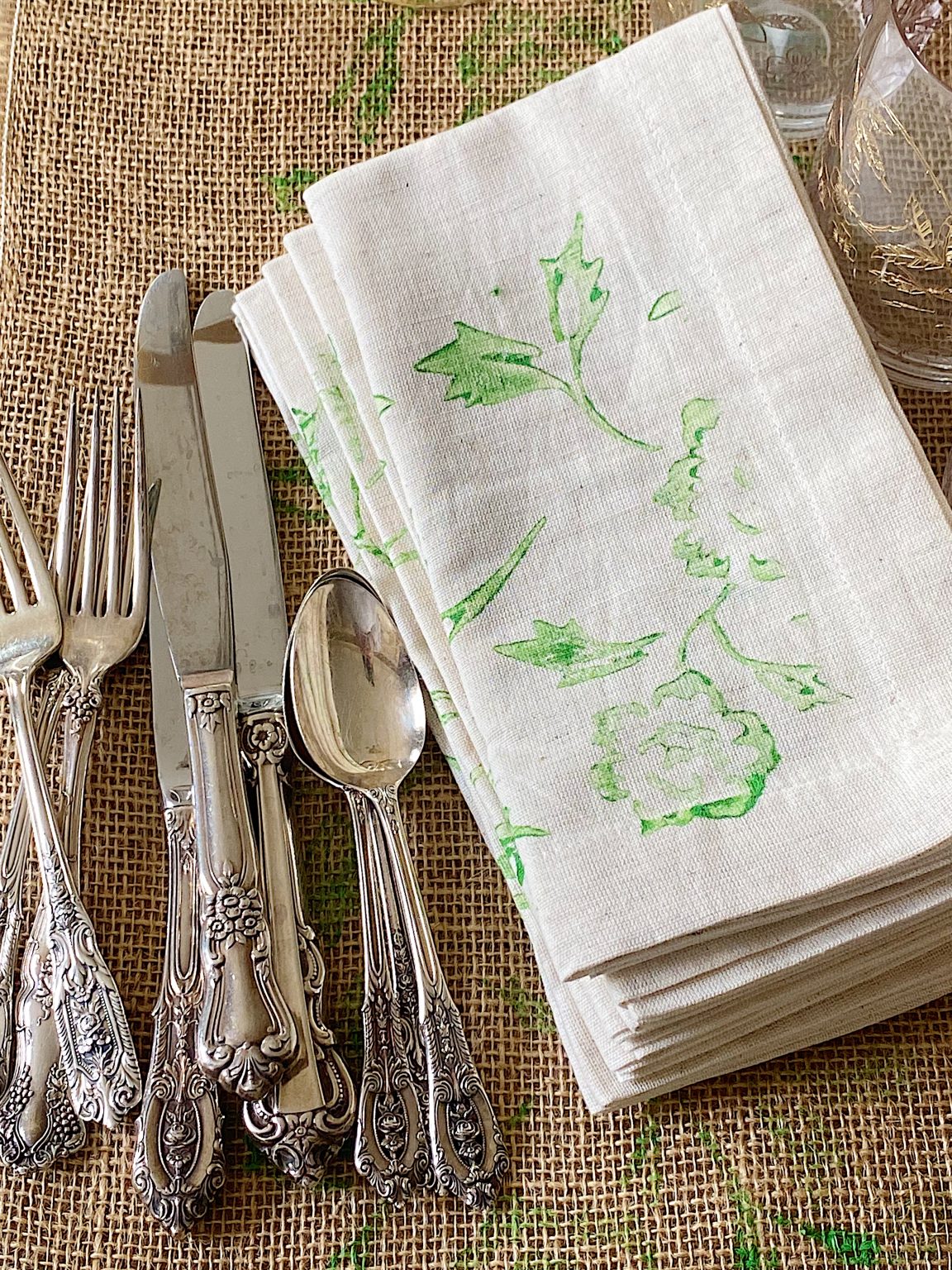 New Spring Crafts - Painted Napkins - MY 100 YEAR OLD HOME