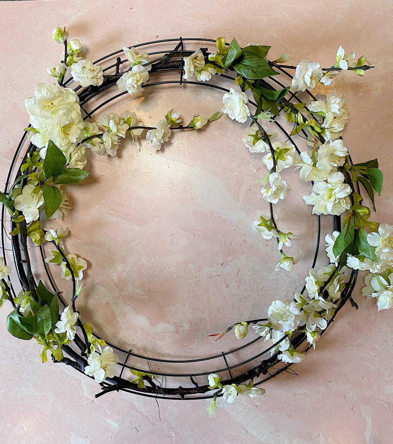 Spring Garden Wreath DIY - MY 100 YEAR OLD HOME