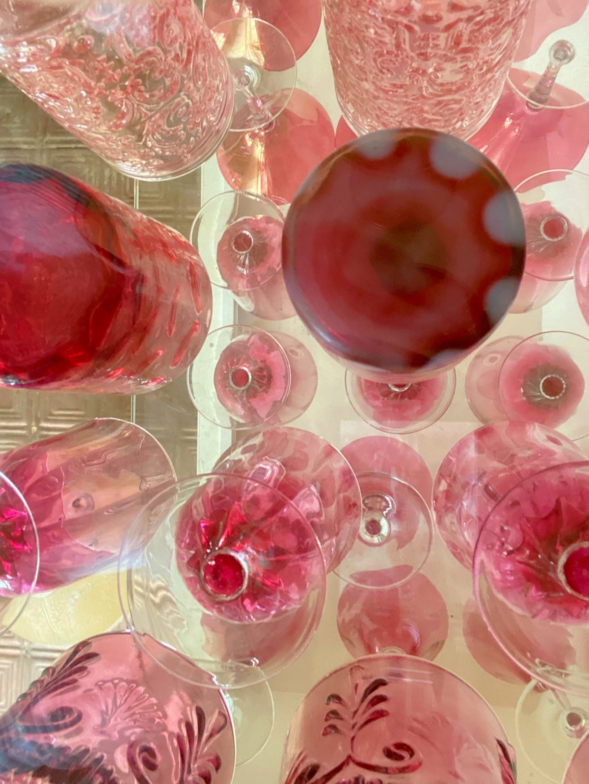 My Obsession with Cranberry Glass - MY 100 YEAR OLD HOME