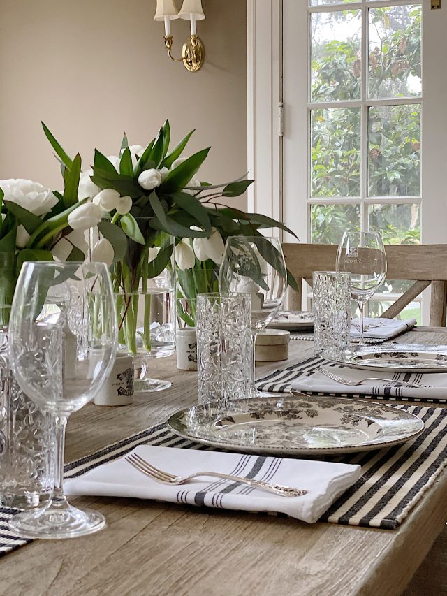 My Favorite Glassware Sets in the Dining Room - MY 100 YEAR OLD HOME