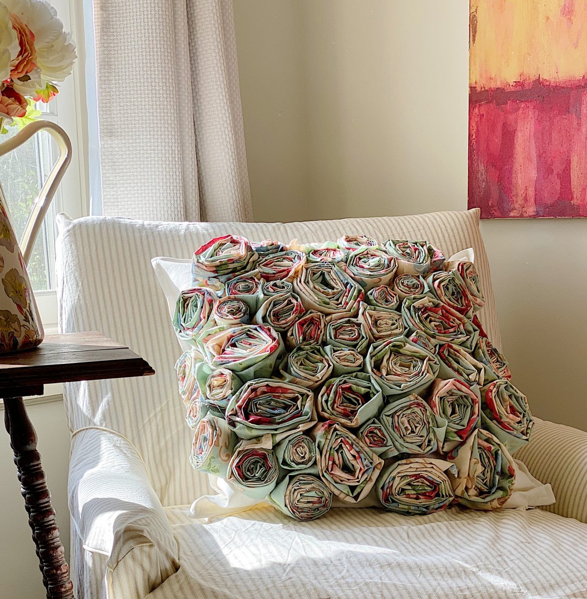 How to Make a Flower Craft Pillow - MY 100 YEAR OLD HOME