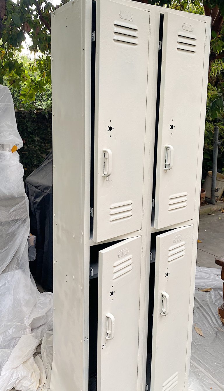 How to Paint Metal School Lockers - MY 100 YEAR OLD HOME