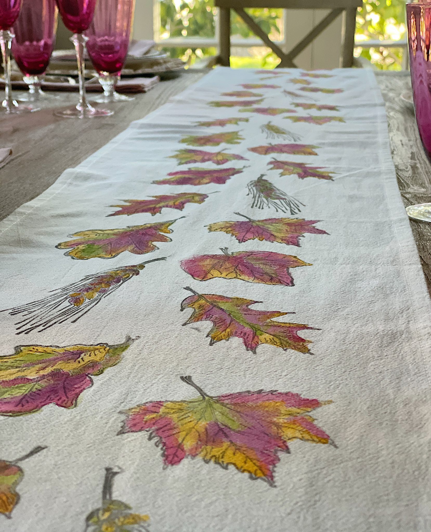 DIY Fall Table Runner - MY 100 YEAR OLD HOME