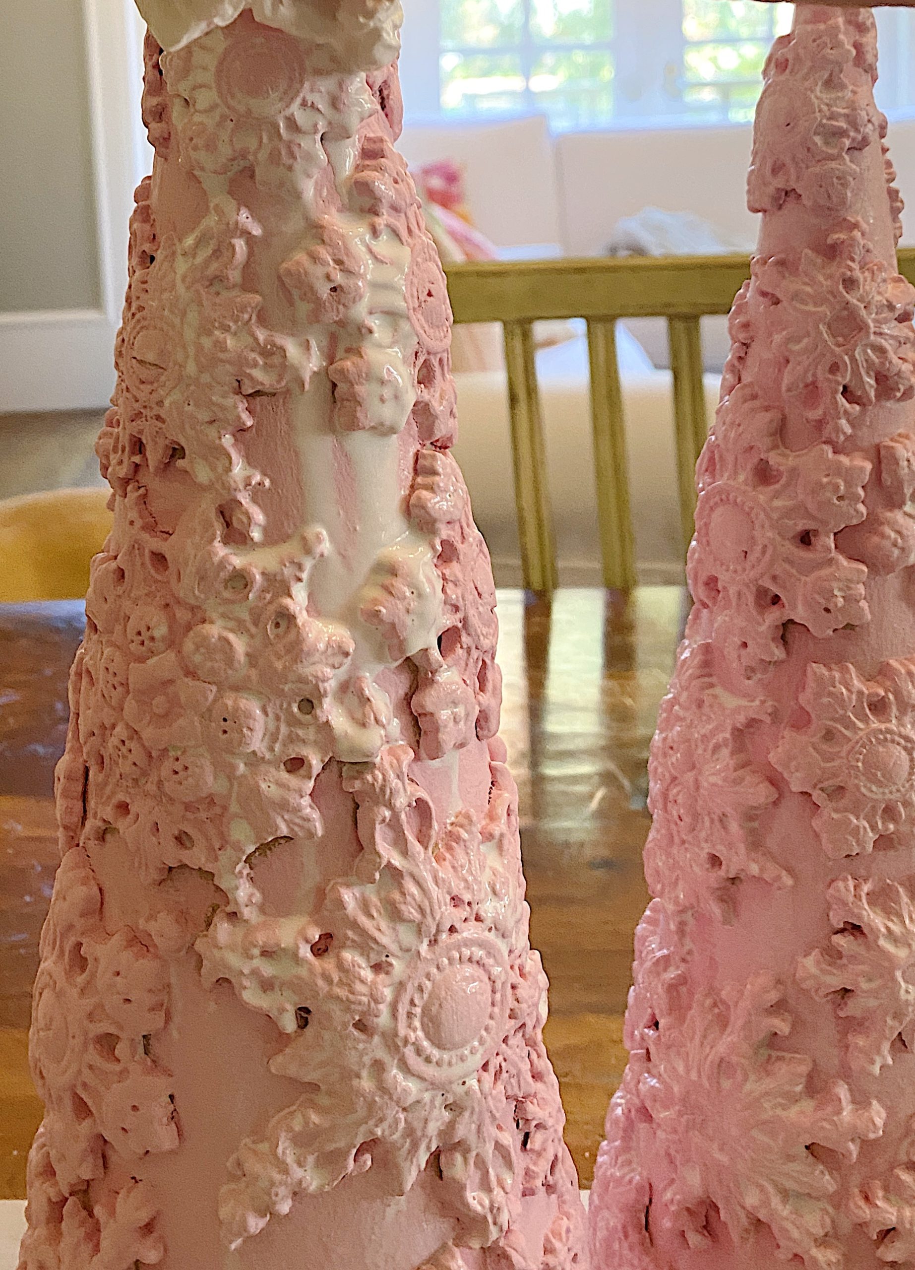 Pink Tabletop Christmas Tree DIY - MY 100 YEAR OLD HOME