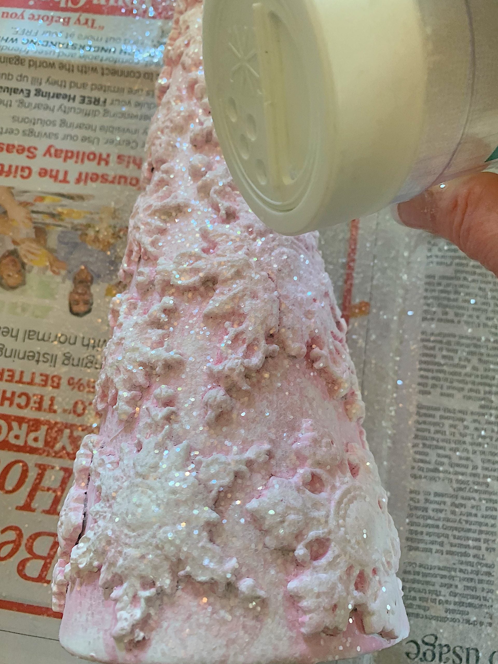 Pink Tabletop Christmas Tree DIY - MY 100 YEAR OLD HOME