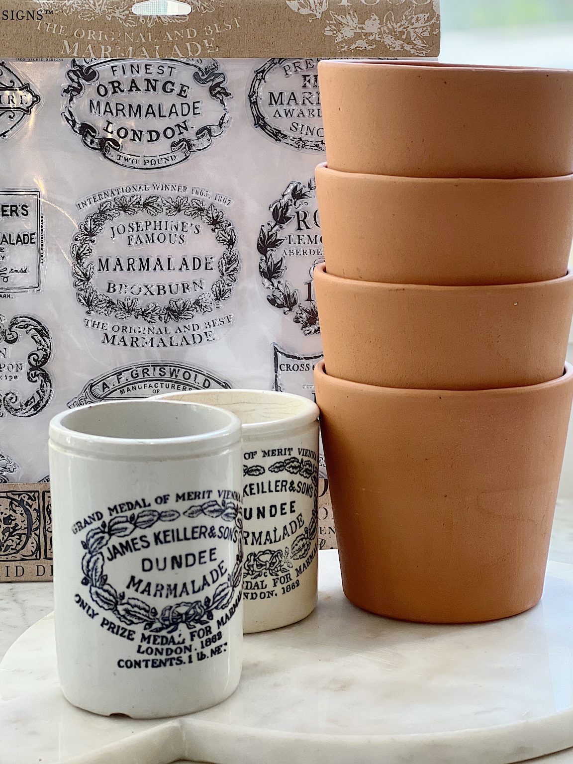 DIY English Advertising Ceramic Pots - MY 100 YEAR OLD HOME
