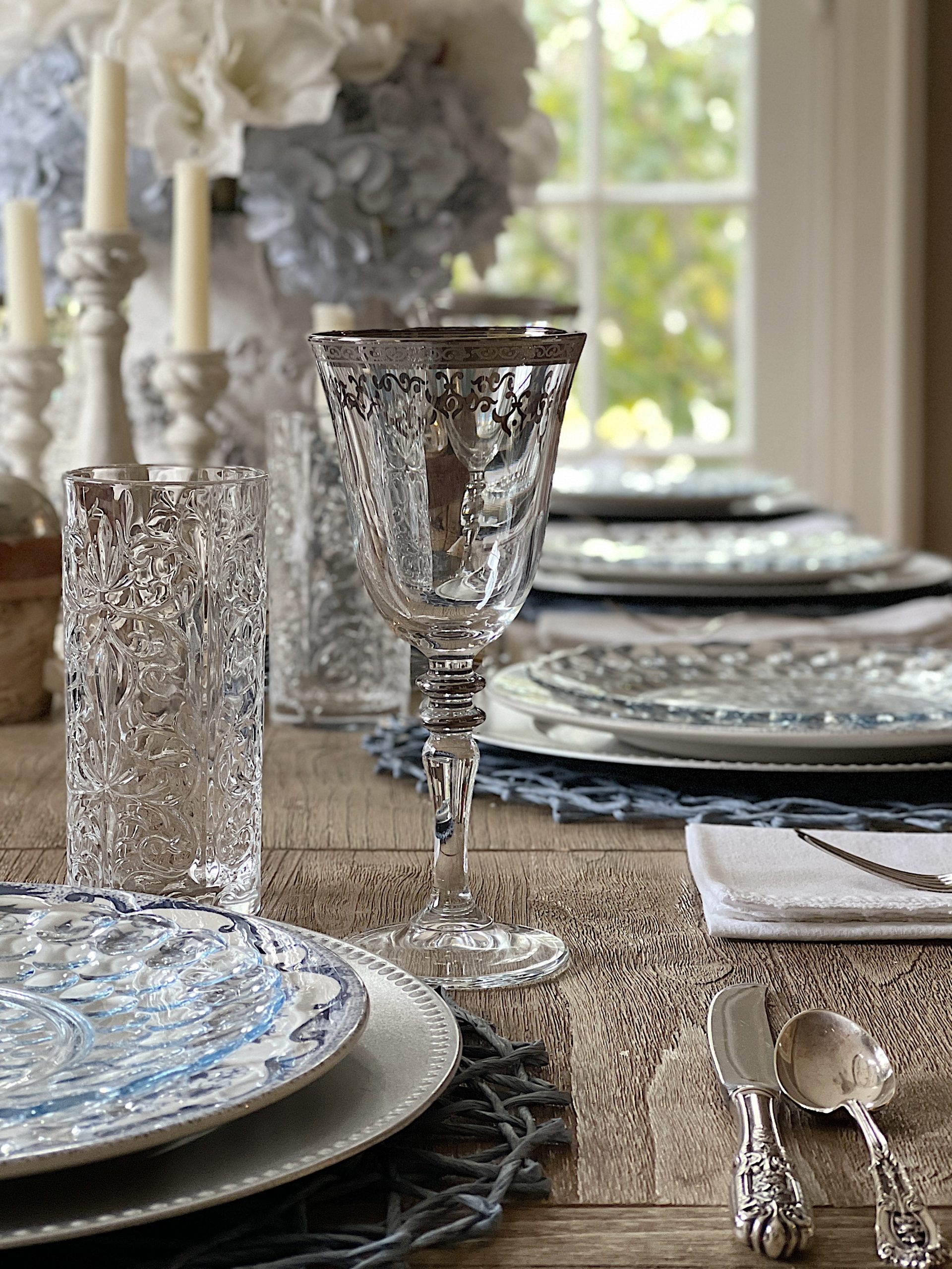Winter Inspired Farmhouse Dining Table - MY 100 YEAR OLD HOME