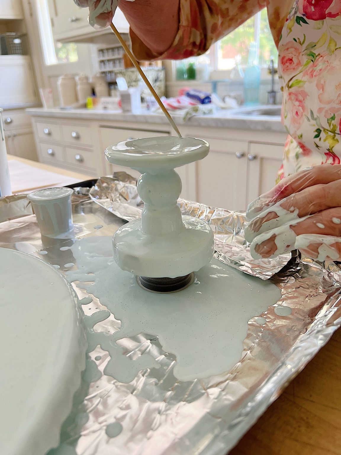 How to Make a DIY Glass Cake Stand - MY 100 YEAR OLD HOME
