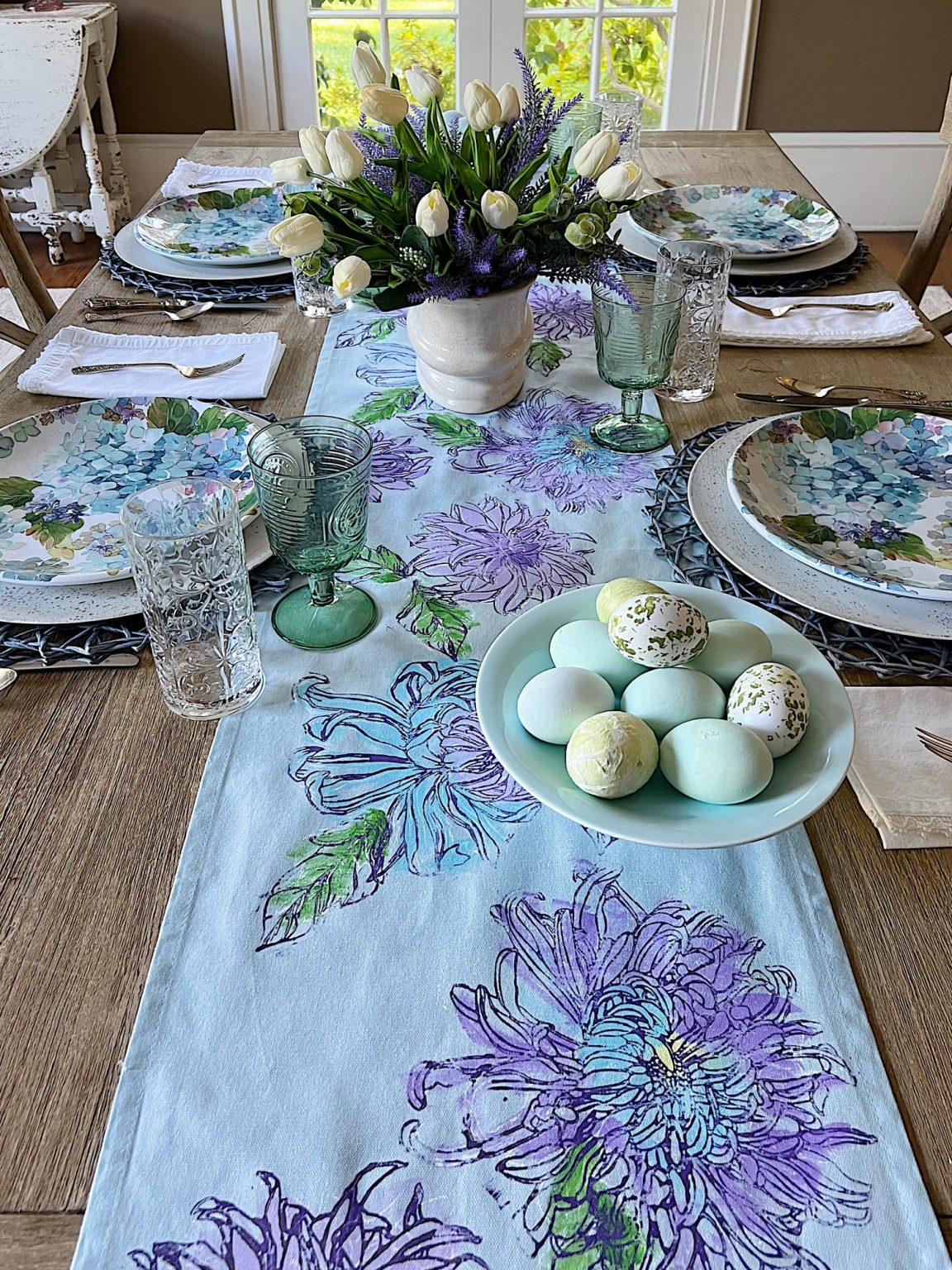 Easter Table Runner DIY - MY 100 YEAR OLD HOME