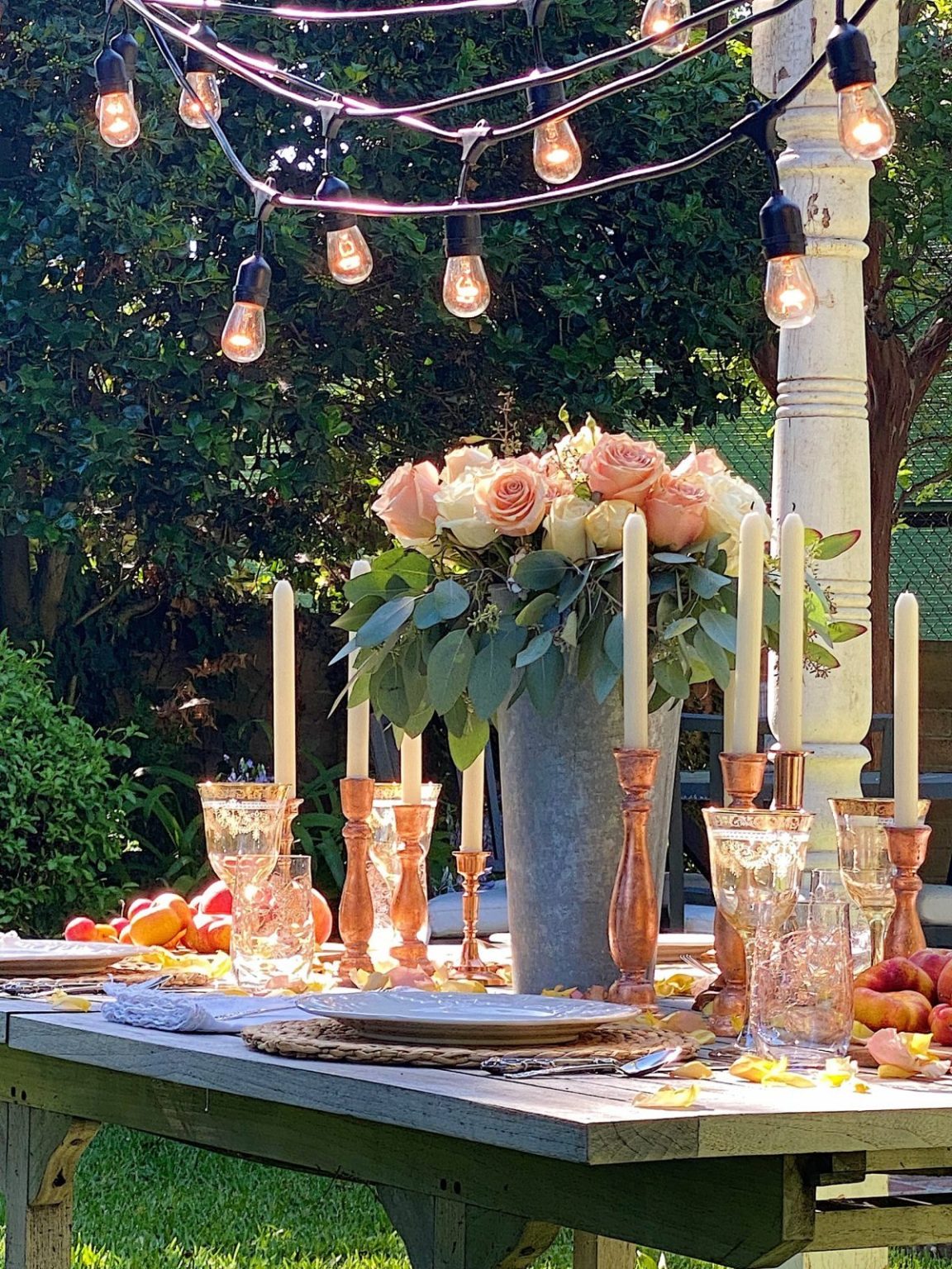 Outdoor summer dining experience