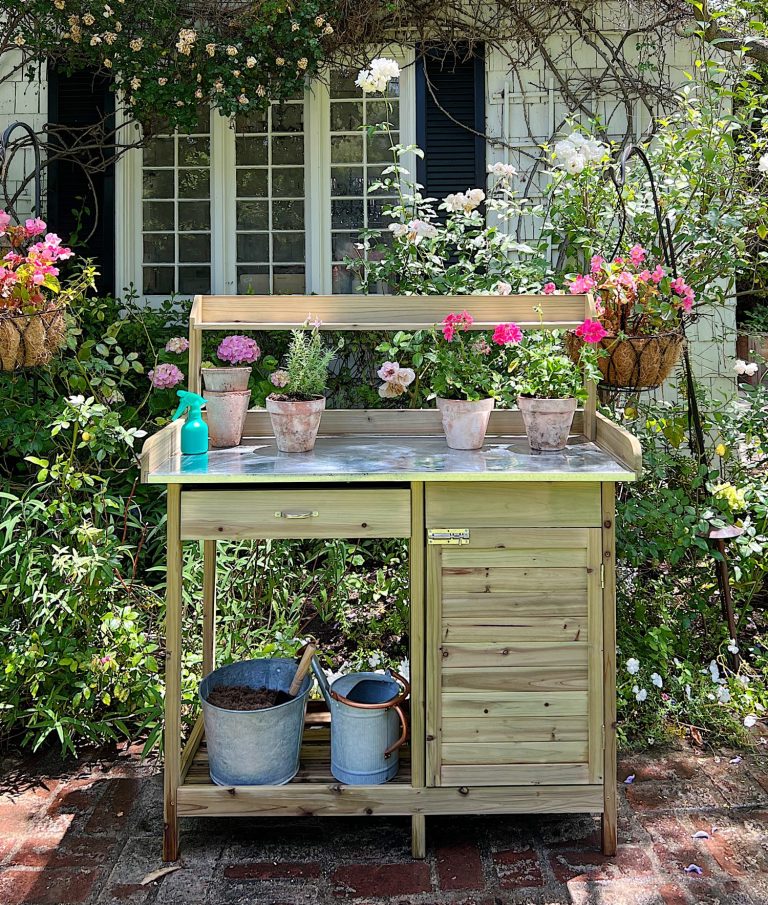 Five Reasons You Need a Potting Bench - MY 100 YEAR OLD HOME