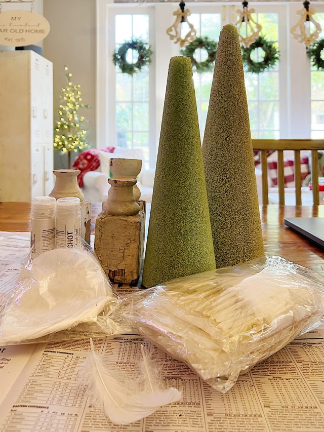 DIY White Christmas Tree with Feathers - MY 100 YEAR OLD HOME