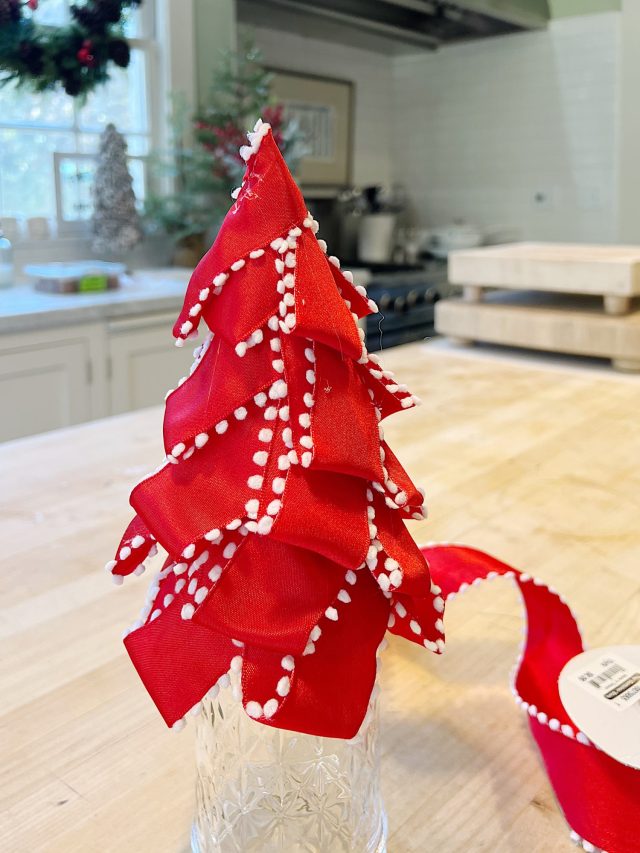Christmas Tree Ribbon DIY - MY 100 YEAR OLD HOME