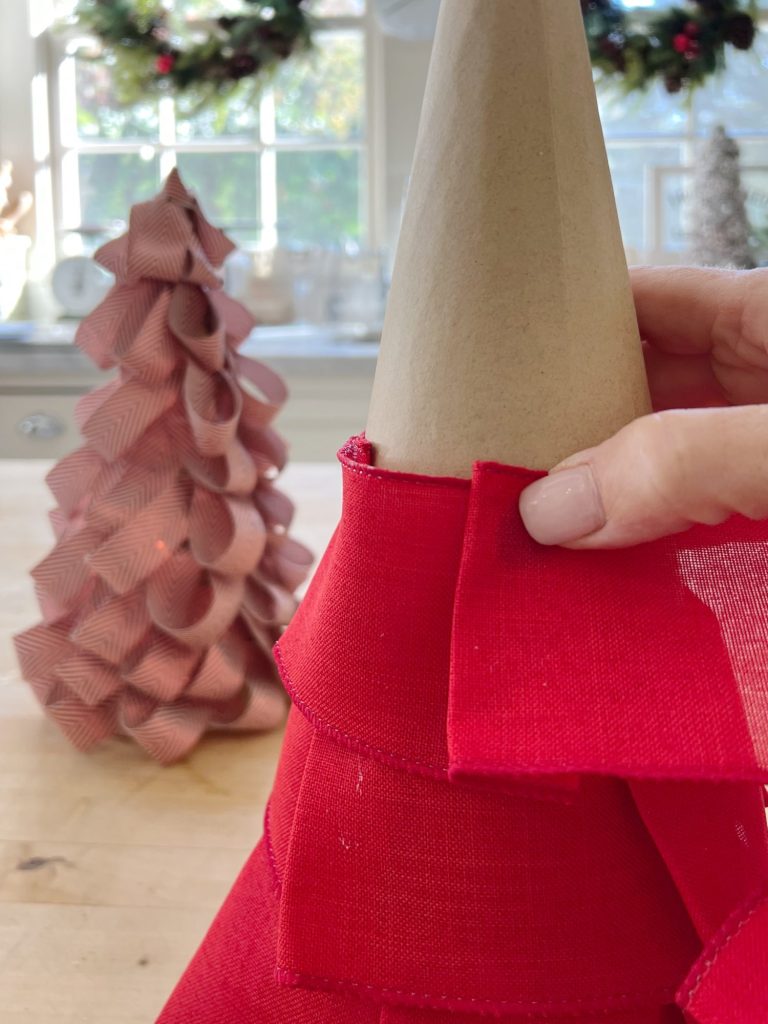 Christmas Tree Ribbon DIY - MY 100 YEAR OLD HOME