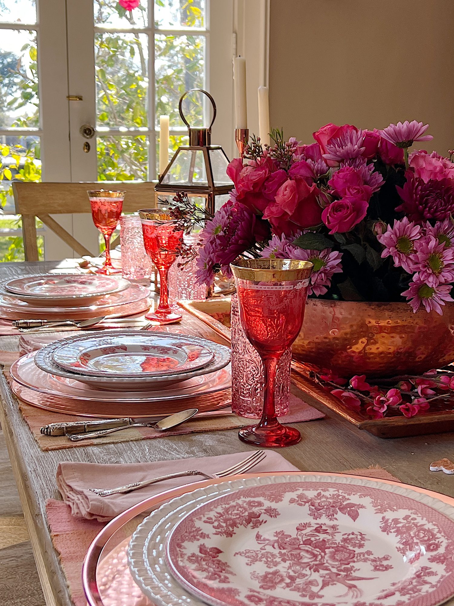 Copper Valentine Table Decorations - MY 100 YEAR OLD HOME