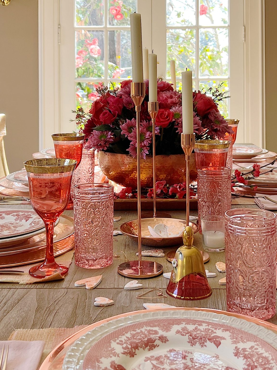 Copper Valentine Table Decorations - MY 100 YEAR OLD HOME
