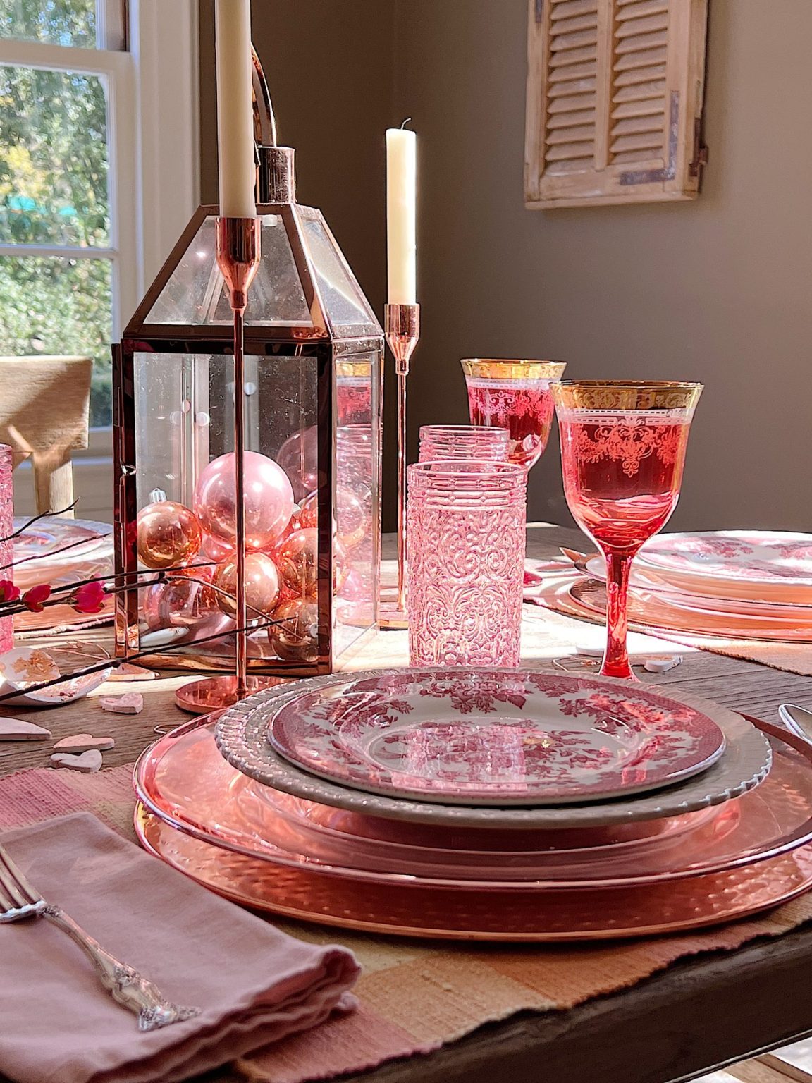 Copper Valentine Table Decorations - MY 100 YEAR OLD HOME