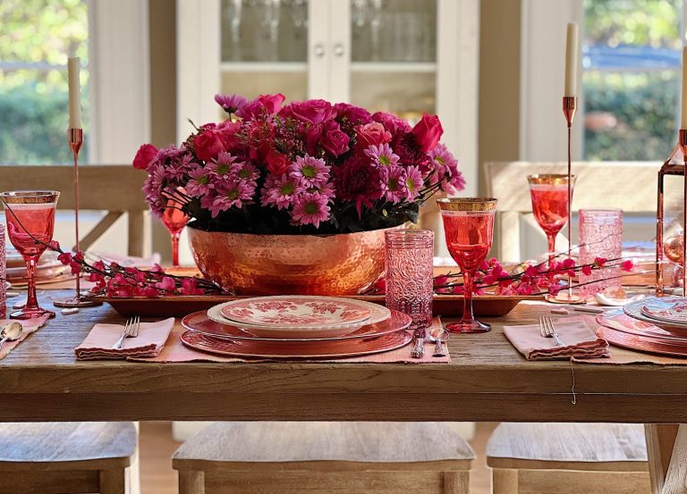 Copper Valentine Table Decorations - MY 100 YEAR OLD HOME