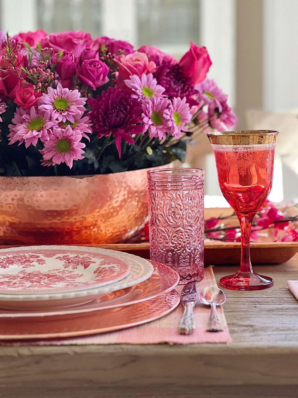 Copper Valentine Table Decorations - MY 100 YEAR OLD HOME