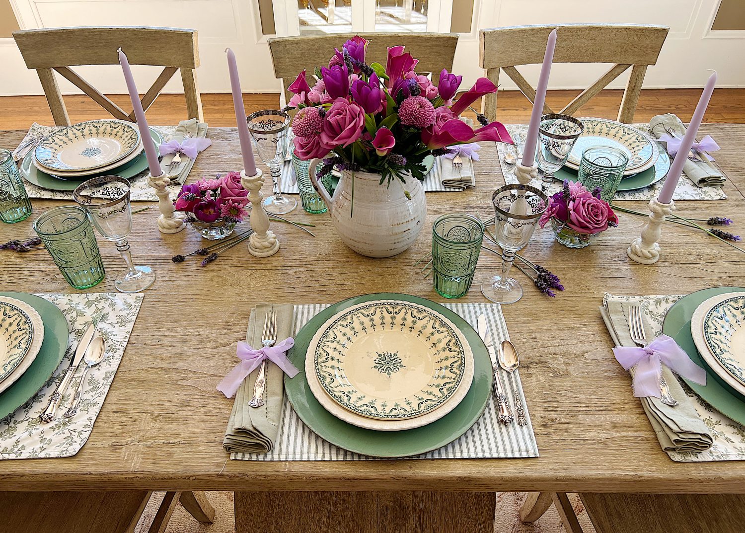 Dining Room Spring Table Decor - MY 100 YEAR OLD HOME