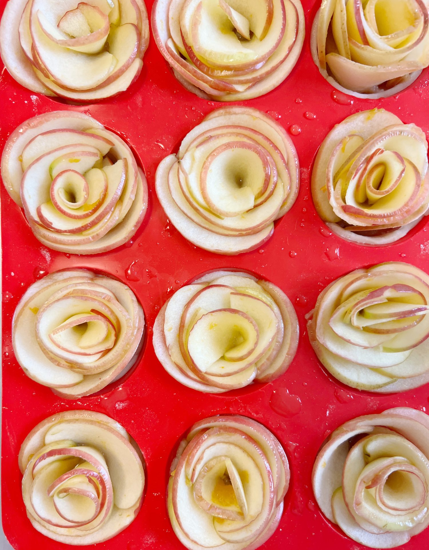 Rose Caramel Apple Tartlets - MY 100 YEAR OLD HOME