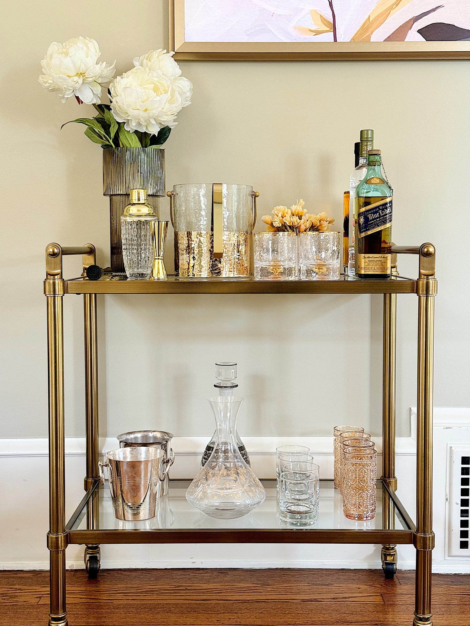 How to Style a Bar Cart - MY 100 YEAR OLD HOME