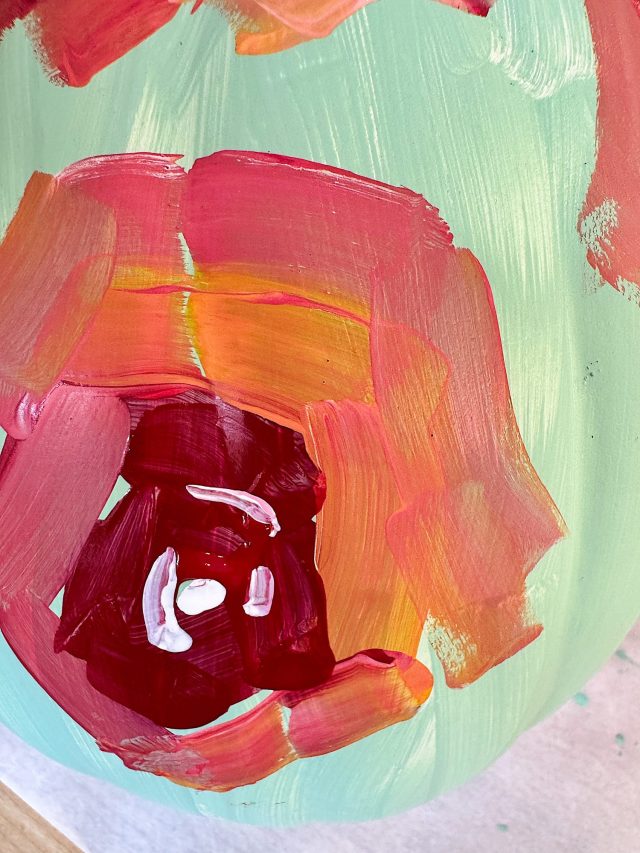 DIY Rose Painted Pumpkin Craft - MY 100 YEAR OLD HOME