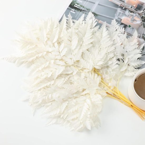 DIY White Christmas Fern Tabletop Tree - MY 100 YEAR OLD HOME