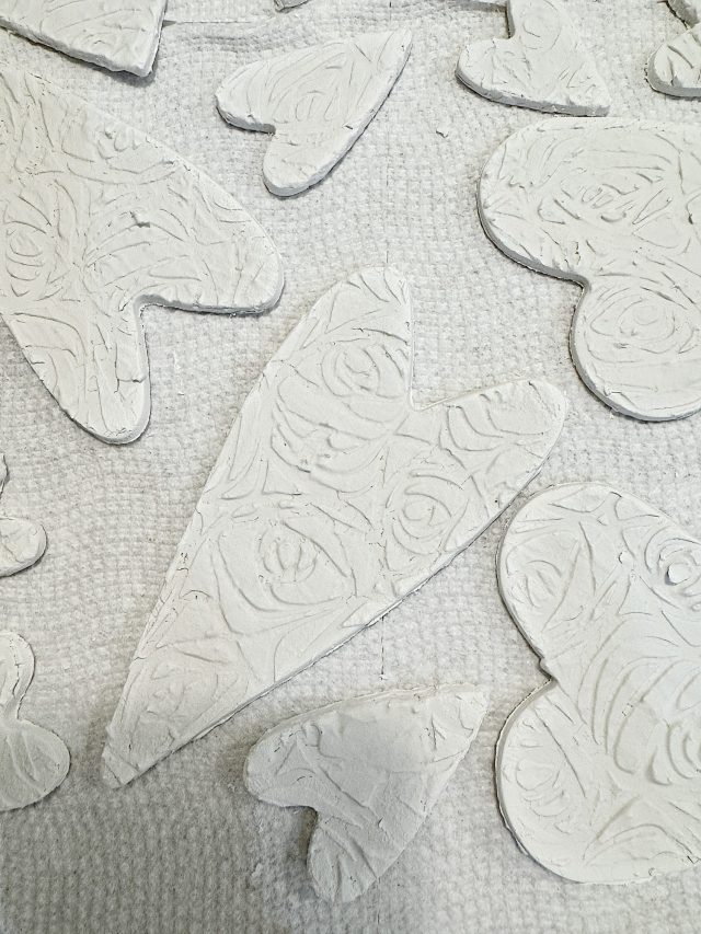 More Air Dry Clay Ideas - Textured Hearts - MY 100 YEAR OLD HOME